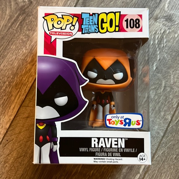 Funko | Other | Funko Pop Teen Titans Go Raven Orange 8 Toys R Us ...